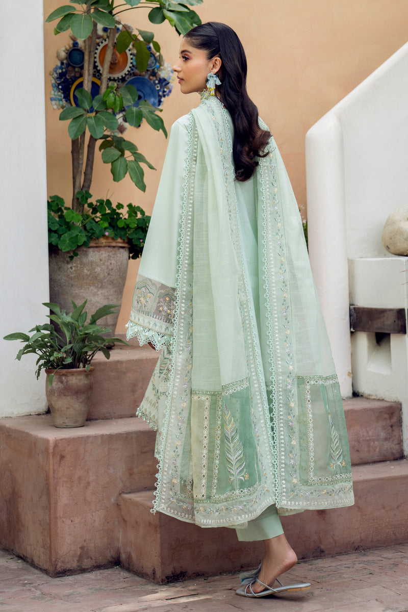 Buy NAQSHI Rukhsaar – Olive Pima Lawn 3PC Ready-to-Wear