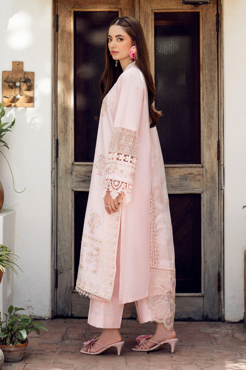 Buy NAQSHI Nisha – Baby Pink Pima Lawn 3PC Ready-to-Wear