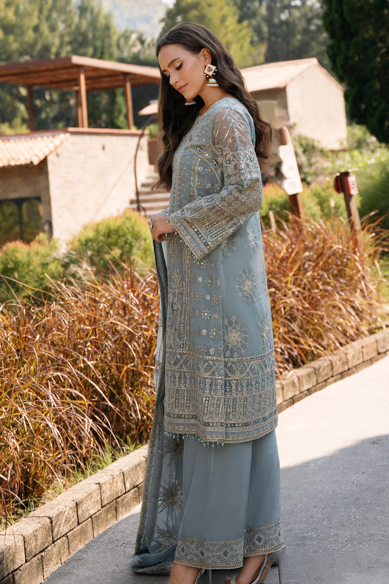 Buy NAQSHI Rumaila – Pastel Blue Organza 3PC Ready‑Wear